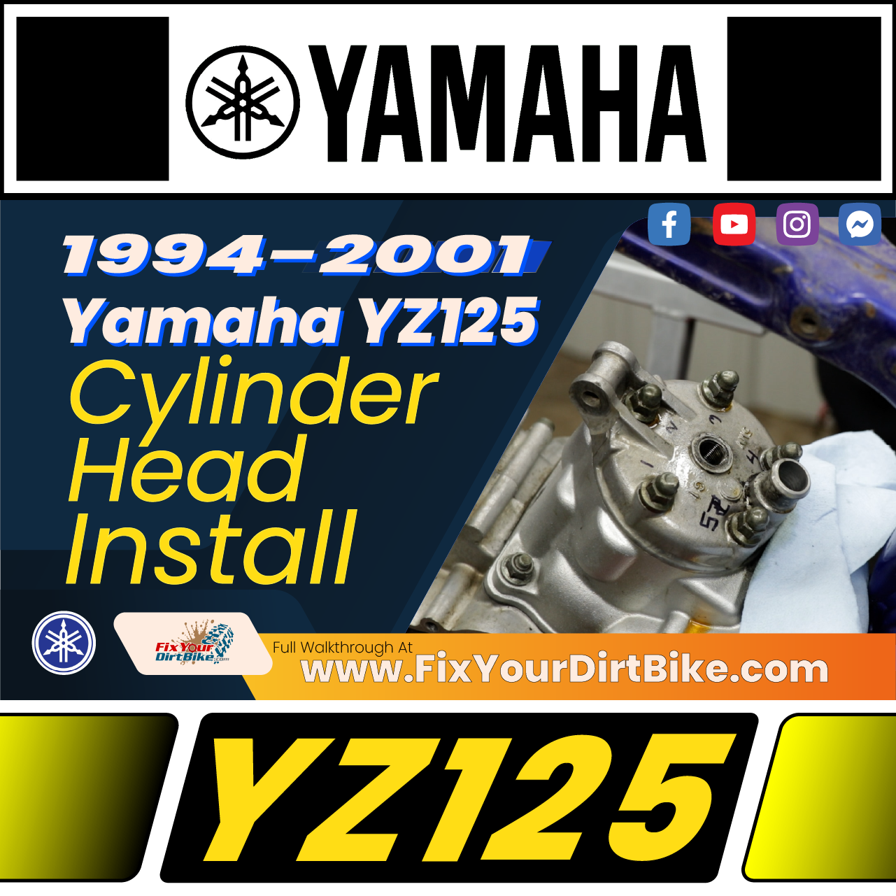 94-01 Yamaha YZ125 Cylinder Head Installation Guide